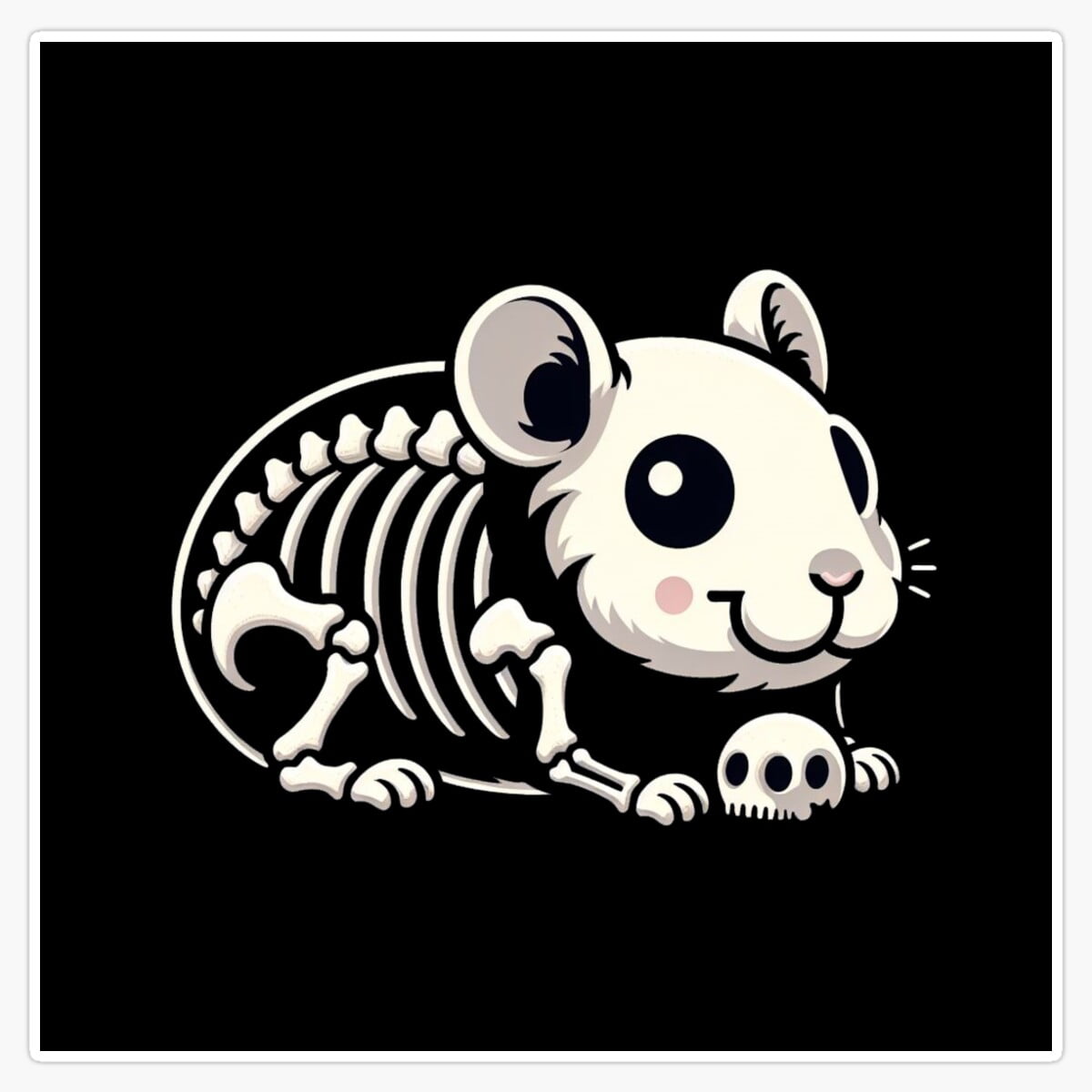 DOPASTICKER Hamster Skeleton Sticker, Phone Sticker Car Stickers ...