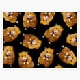 DOPASTICKER Hamsters Cute Random Pattern On Black, Hamster Art, Drawing ...