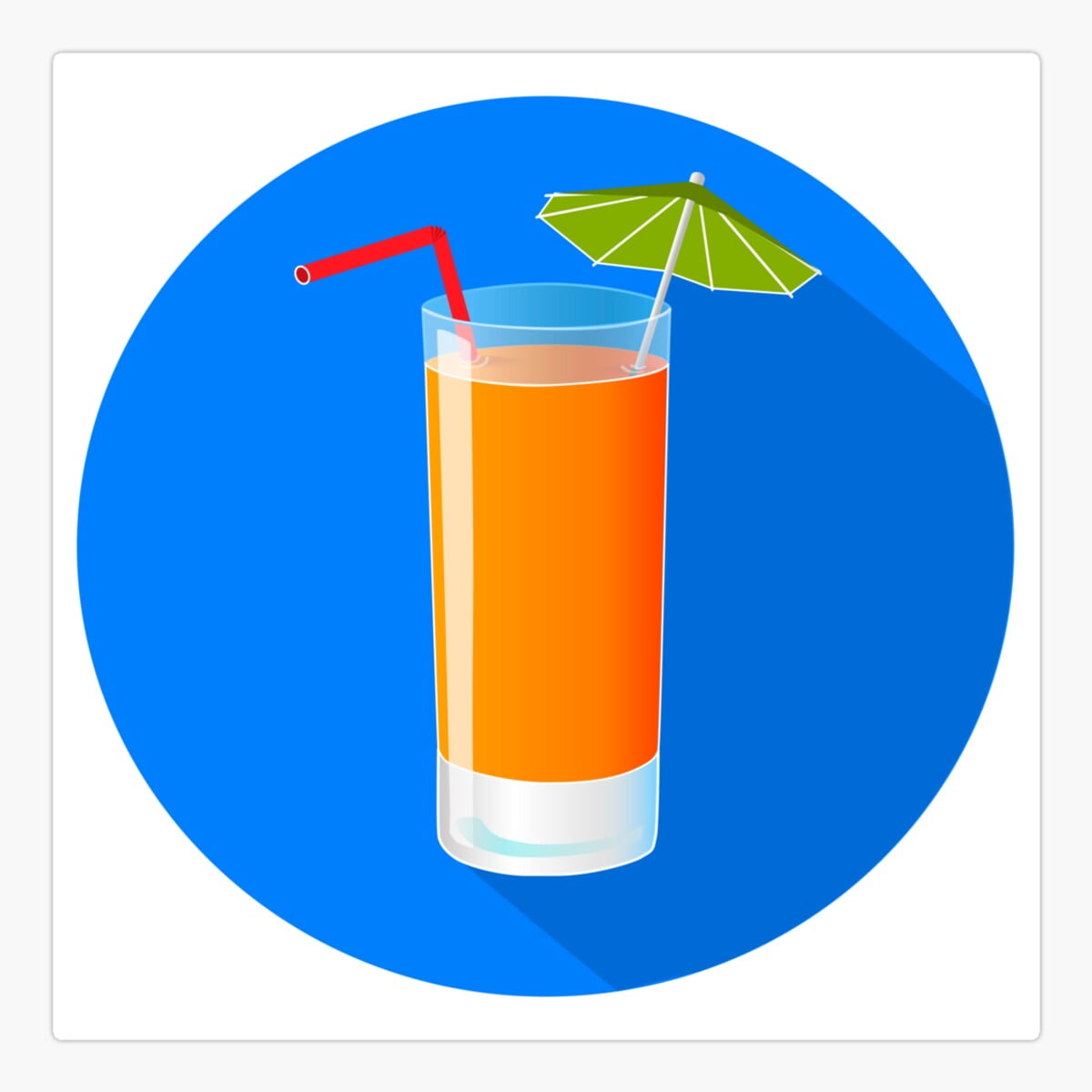 DOPASTICKER Hand Drawn Vector Illustration Of Freshly Squeezed Orange ...