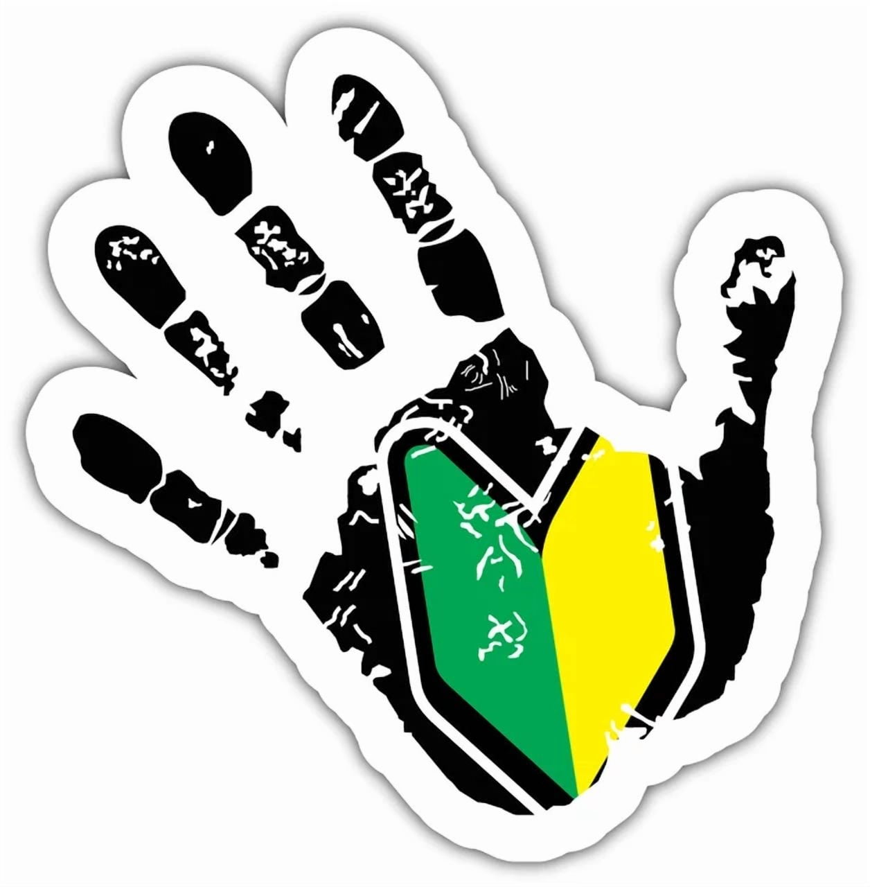 DOPASTICKER Hand Imprint Logo Decal Phone Decal Water Bottle Stickers ...