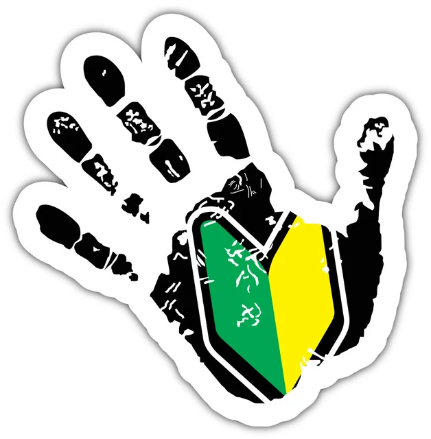 DOPASTICKER Hand Imprint Logo Decal Phone Decal Water Bottle Stickers ...