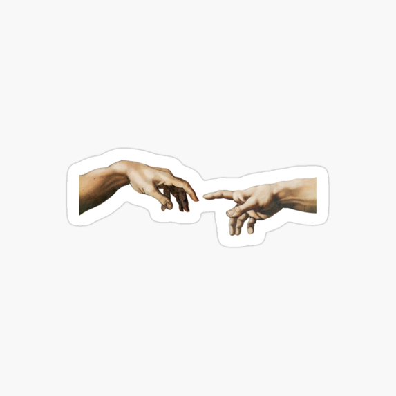 DOPASTICKER Hand Touch Sticker. Gift You - Decorate Laptops, Water ...