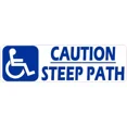 DOPASTICKER Handicap Caution Sp Path Sticker Safety Business Sticker ...