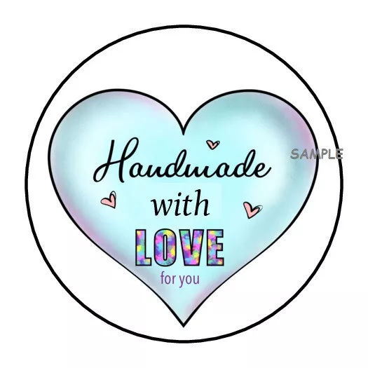 DOPASTICKER Handmade With Love For You Stickers Heart Phone Decal Water ...