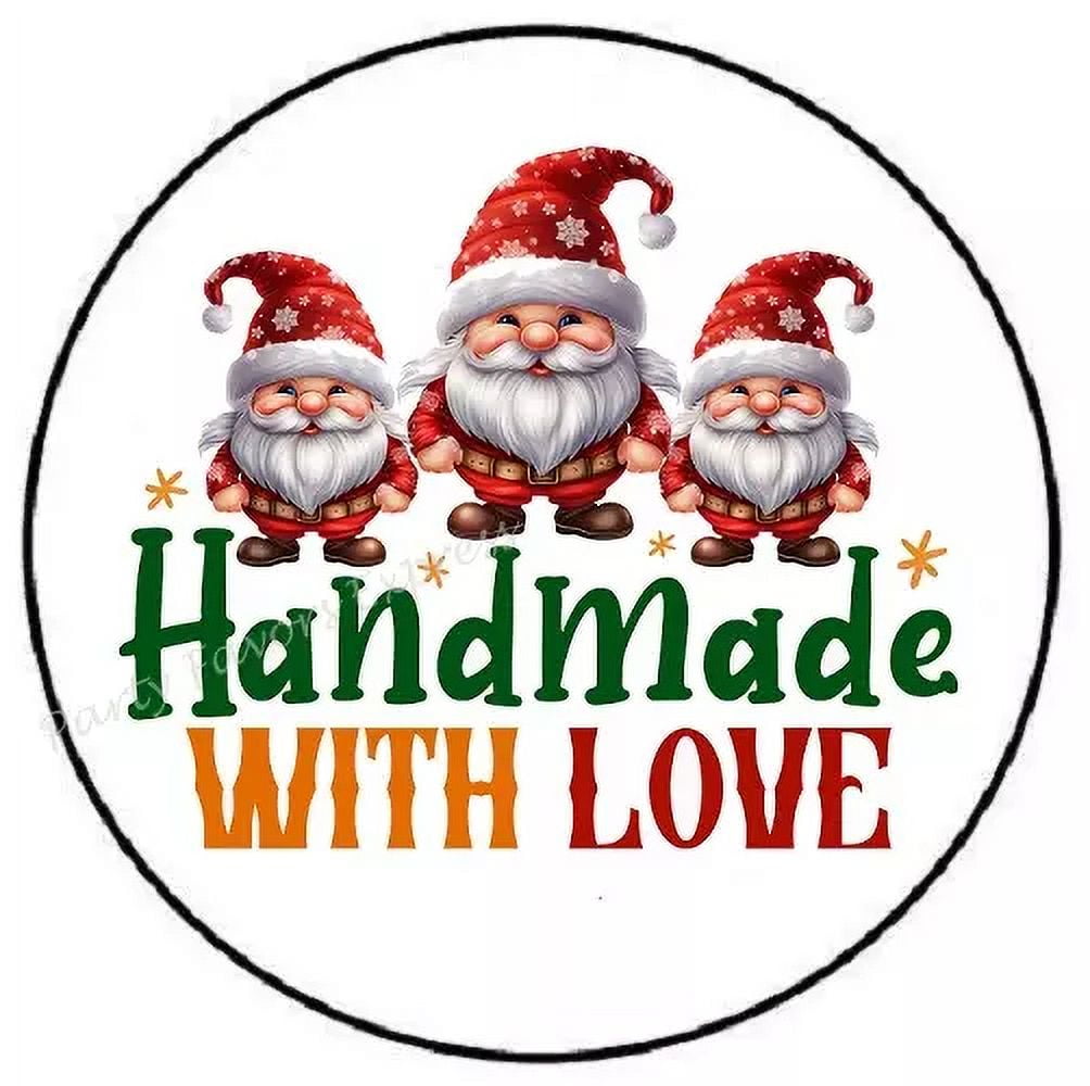 DOPASTICKER Handmade With Love Gnomes Chris.Tmas Stickers Favors Gift You - Decorate Laptops ...