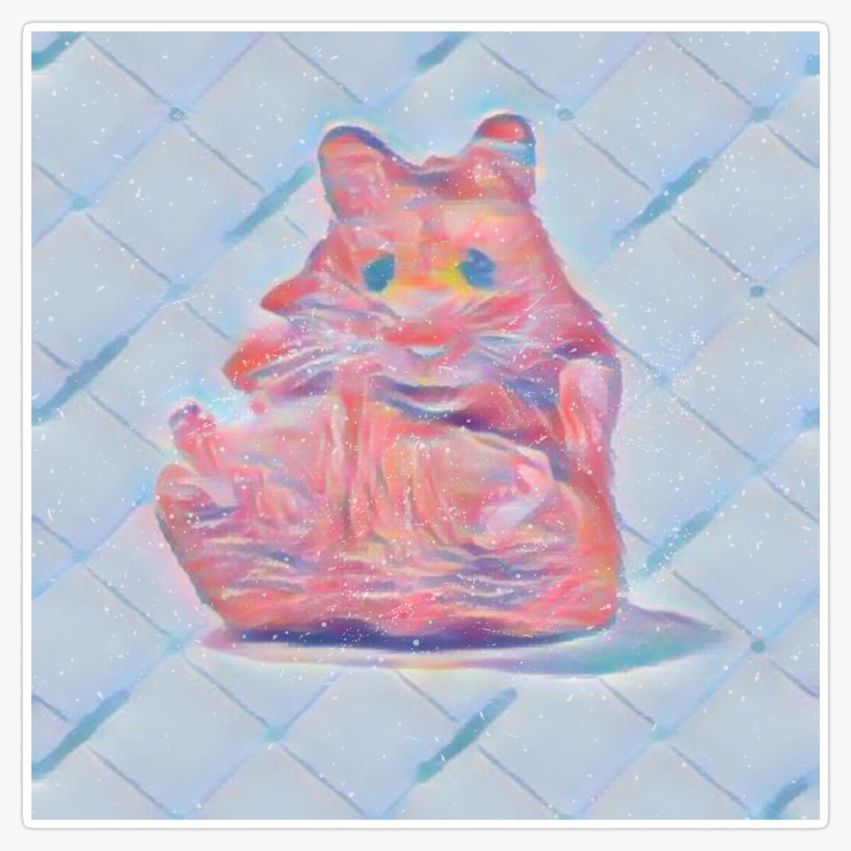 DOPASTICKER Handsome Hamster Sticker, Phone Sticker Water Bottle ...