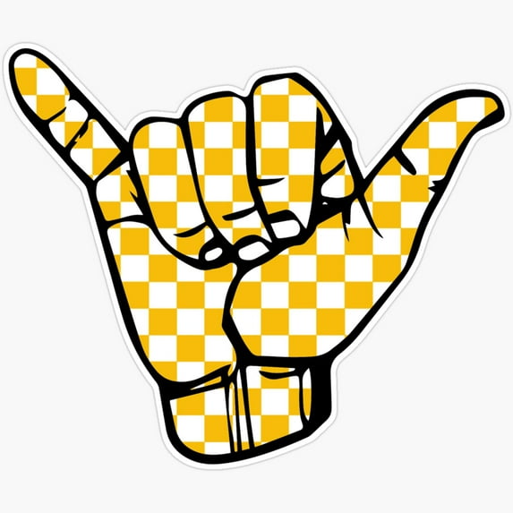 DOPASTICKER Hang Loose With Checkers Sticker Decorative Laptop, Phone ...