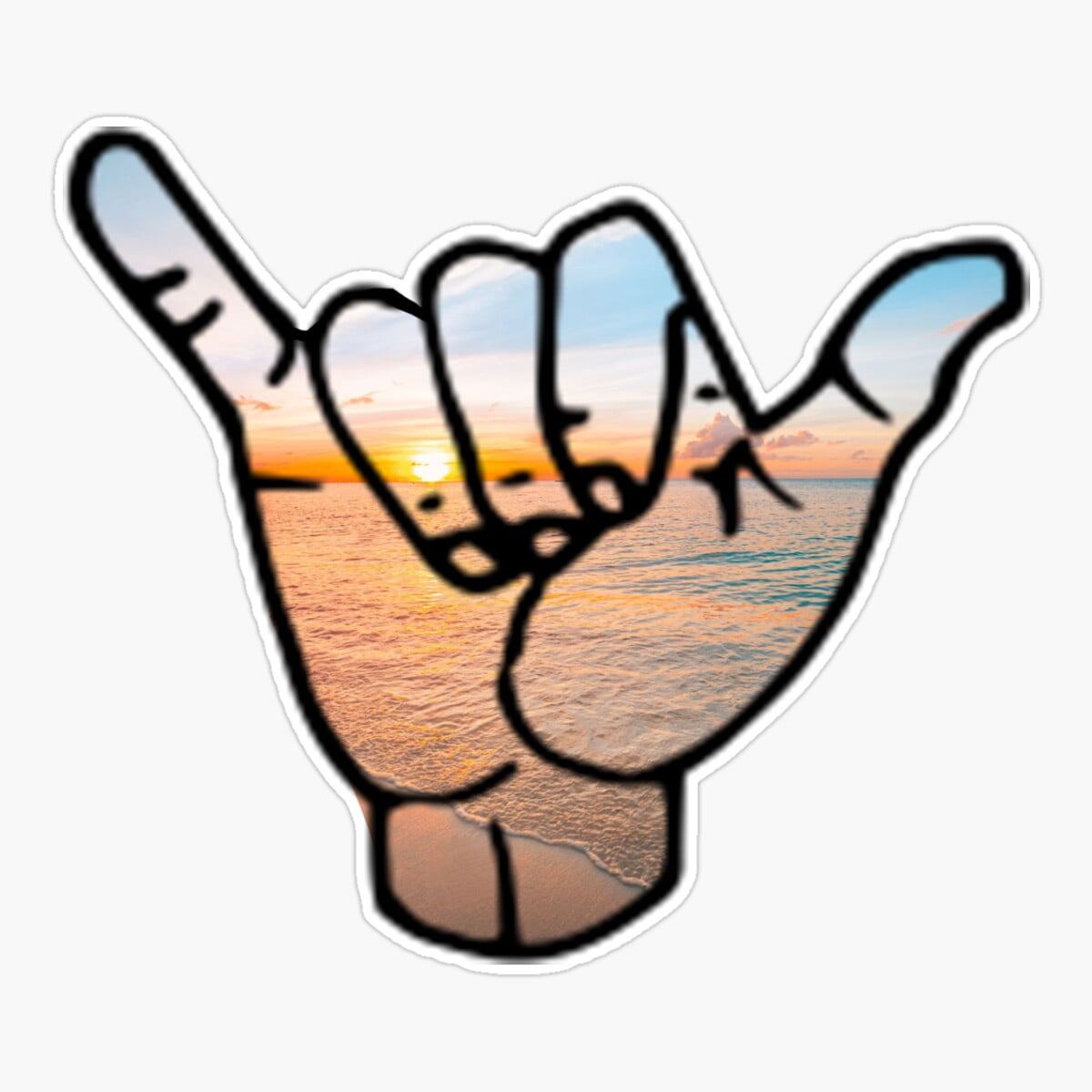 DOPASTICKER Hang Ten Sunset Sticker, Phone Sticker Car Stickers ...