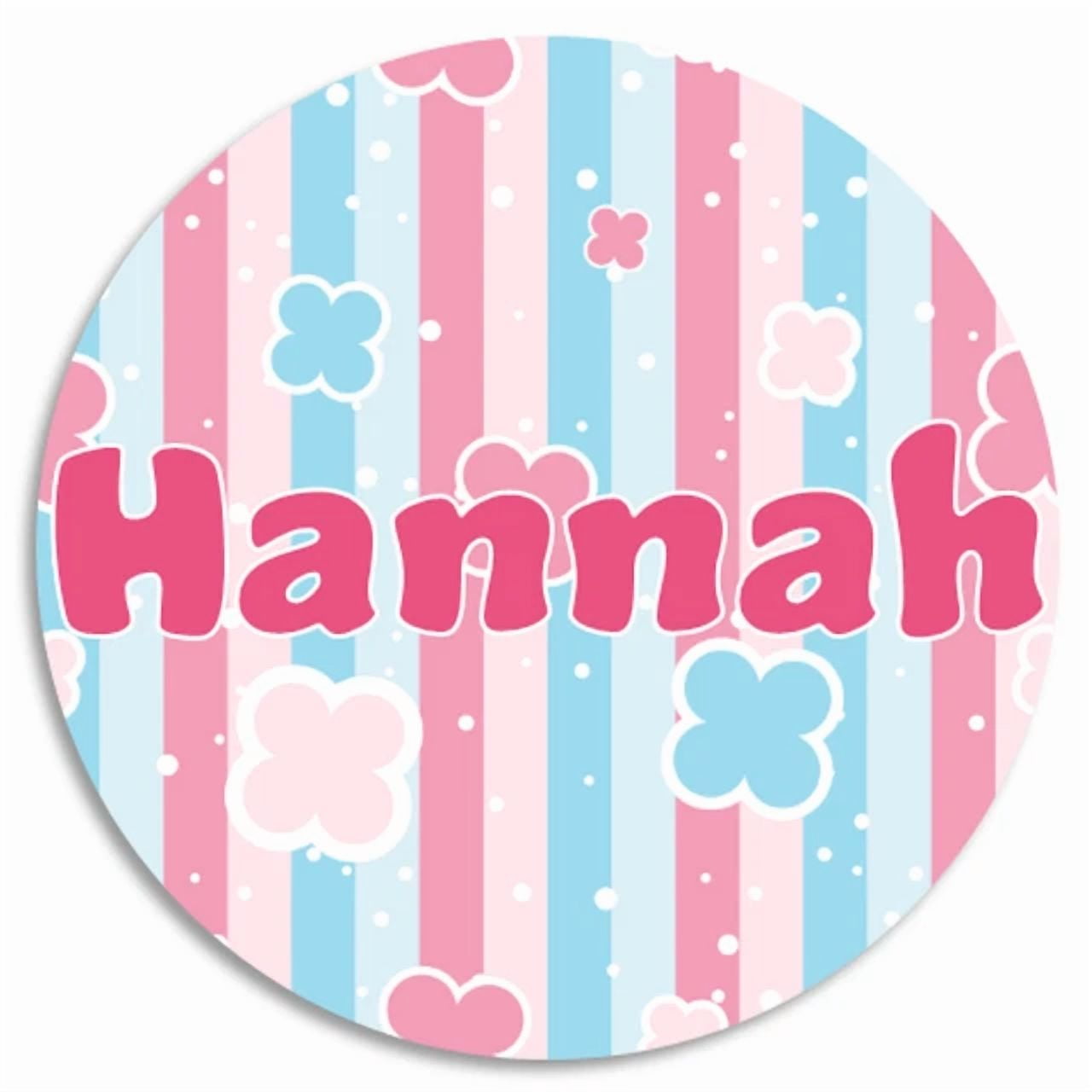 DOPASTICKER Hannah Sticker, Name Tag Water Bottle School Supplies Phone ...