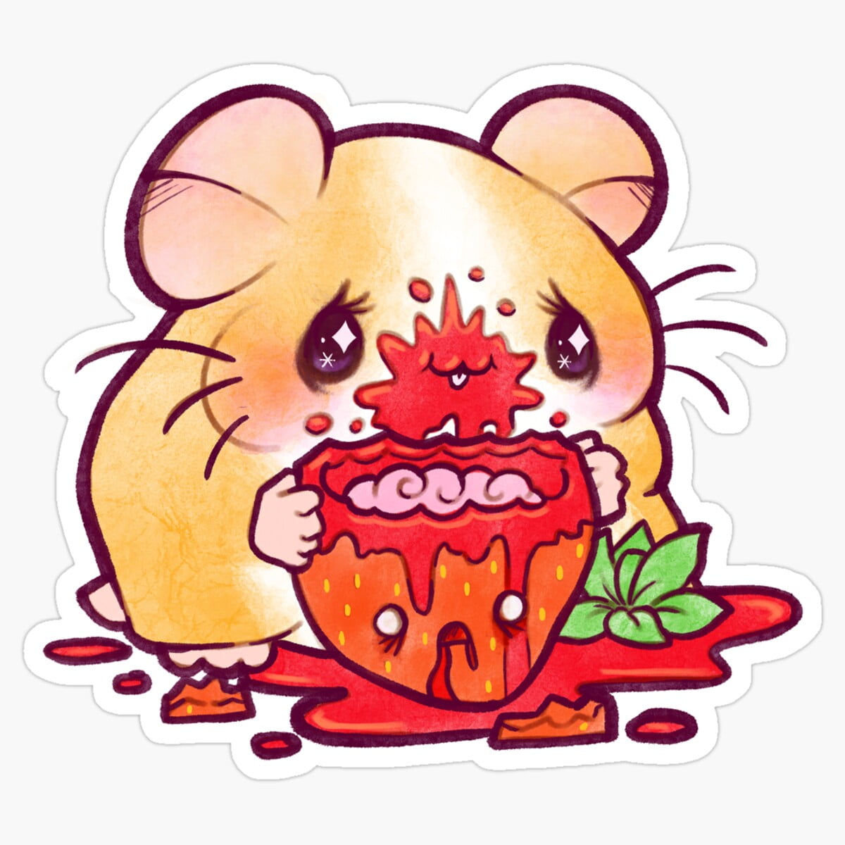 DOPASTICKER Hannibal Hammy Strawberry Sticker, Phone Sticker Car ...