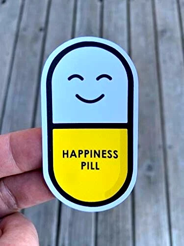 DOPASTICKER Happiness Pill Sticker Phone Decal Water Bottle Stickers ...