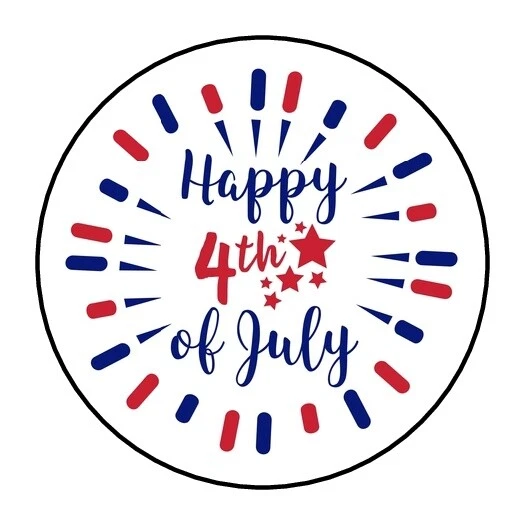 DOPASTICKER Happy 4Th Fourth Of July Stickers Favors Phone Decal Water ...