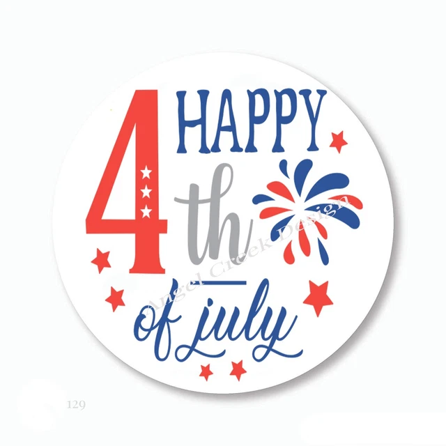 DOPASTICKER Happy 4Th Of July Scrapbook Stickers July 4Th Party Sticker ...