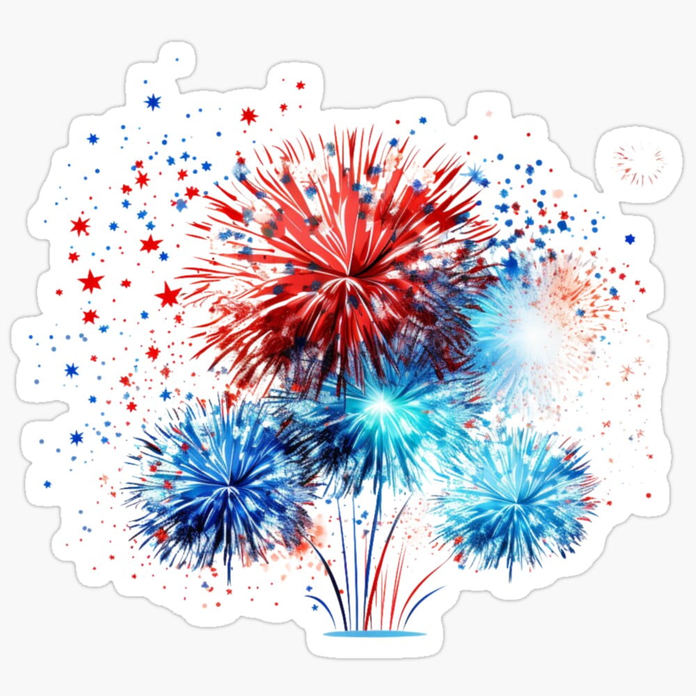 DOPASTICKER Happy 4Th Sticker Fourth Of July Sticker, Memorial Day ...