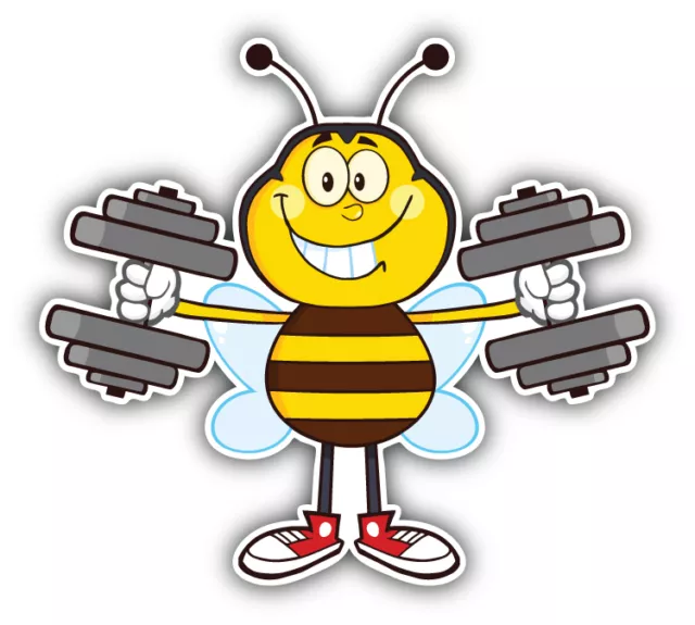 DOPASTICKER Happy Bee Training Gym Sticker Decal Phone Decal Water ...