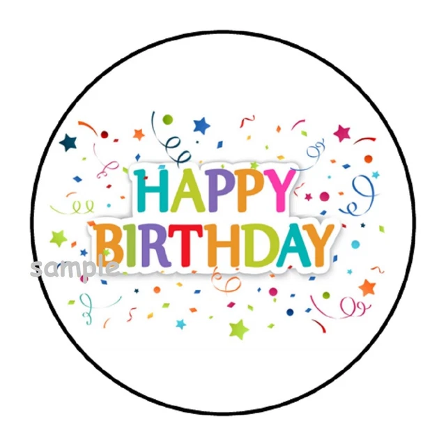 DOPASTICKER Happy Birthday Envelope Seals Labels Stickers Confetti ...