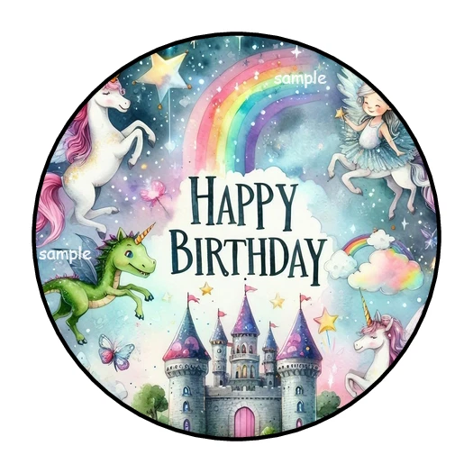 DOPASTICKER Happy Birthday Fantasy Envelope Seals Stickers Labels ...