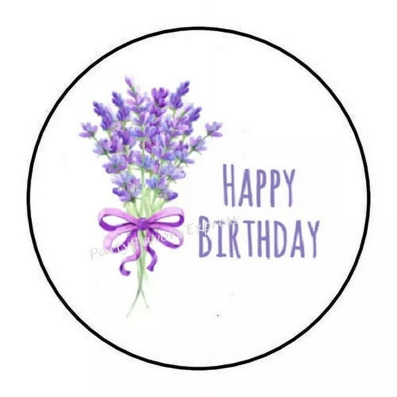 DOPASTICKER Happy Birthday Lavender Favors Stickers Phone Sticker ...