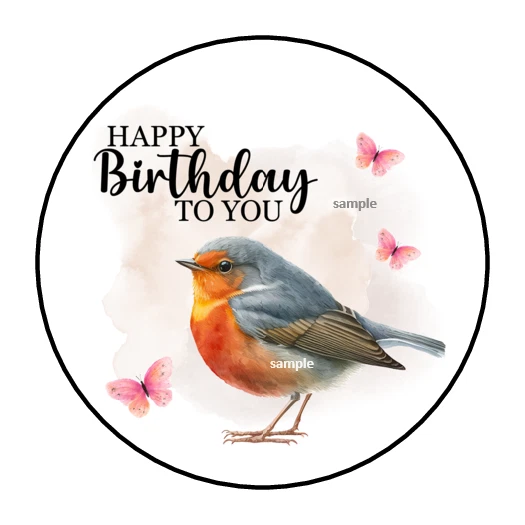 DOPASTICKER Happy Birthday To You Stickers Robin Phone Decal Water ...