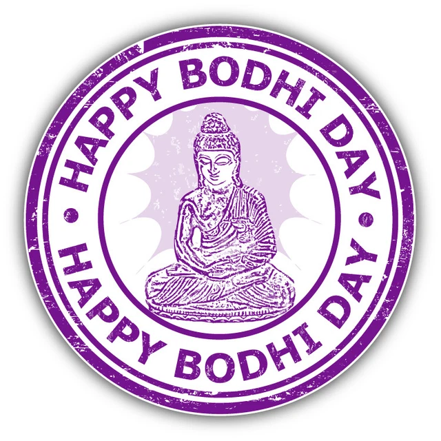 DOPASTICKER Happy Bodhi Day Buddhism Sticker Decal Phone Decal Water ...