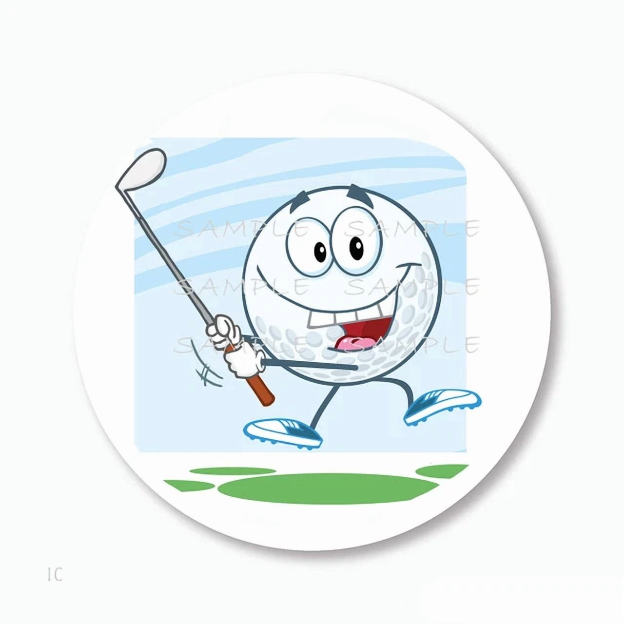 DOPASTICKER Happy Cartoon Golf Ball Golfer Golf Club Scrapbook Stickers ...