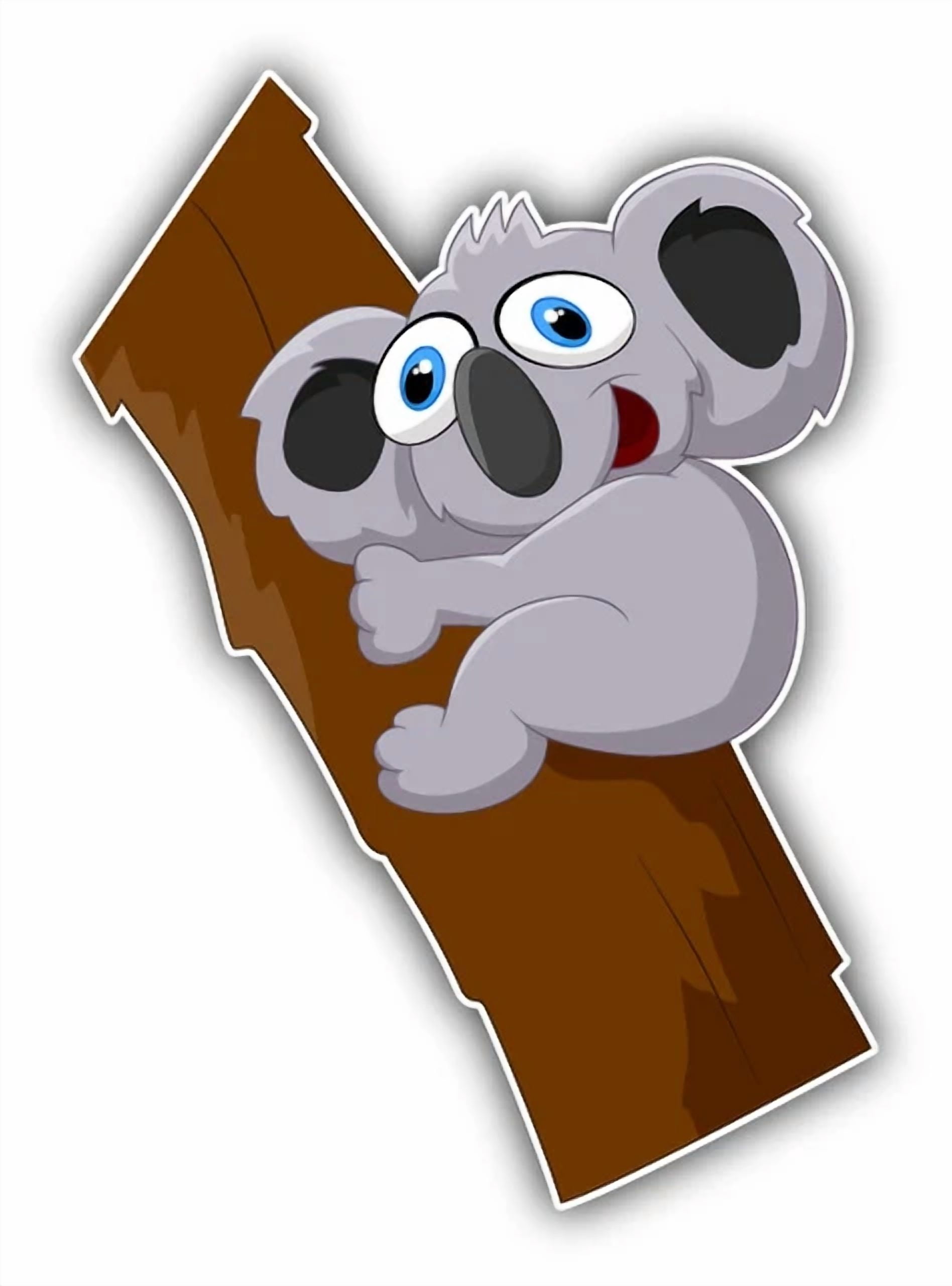 DOPASTICKER Happy Coala Cartoon Sticker Decal Phone Decal Water Bottle ...