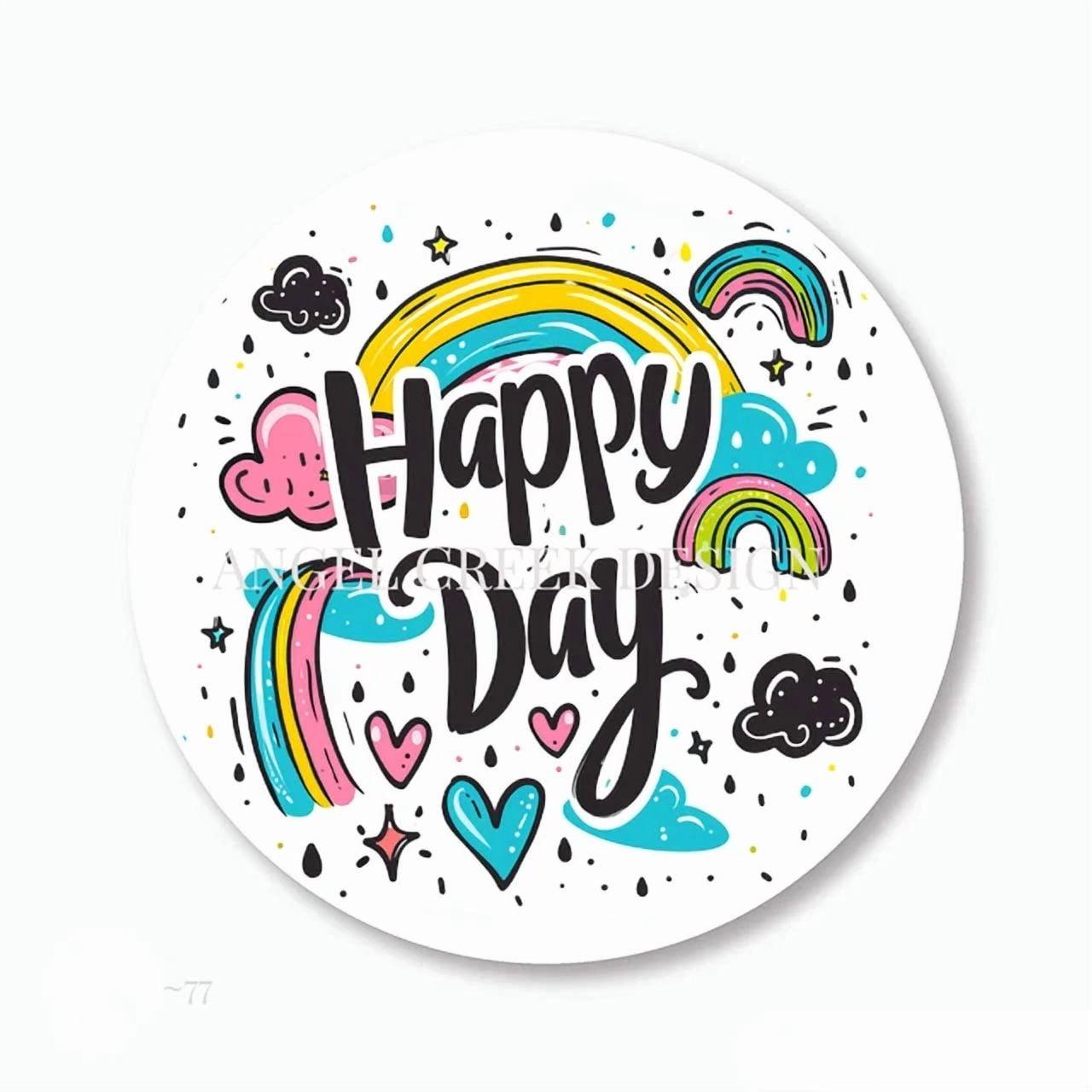 DOPASTICKER Happy Day Clouds And Rainbows Stickers Happy Day Phone ...