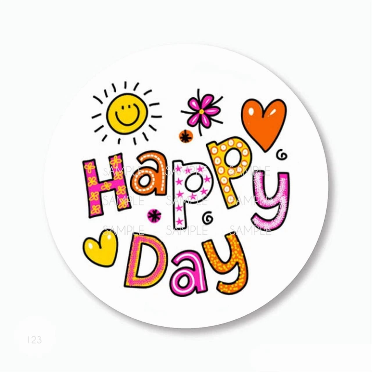 DOPASTICKER Happy Day Scrapbook Stickers Phone Water Bottle Stickers ...