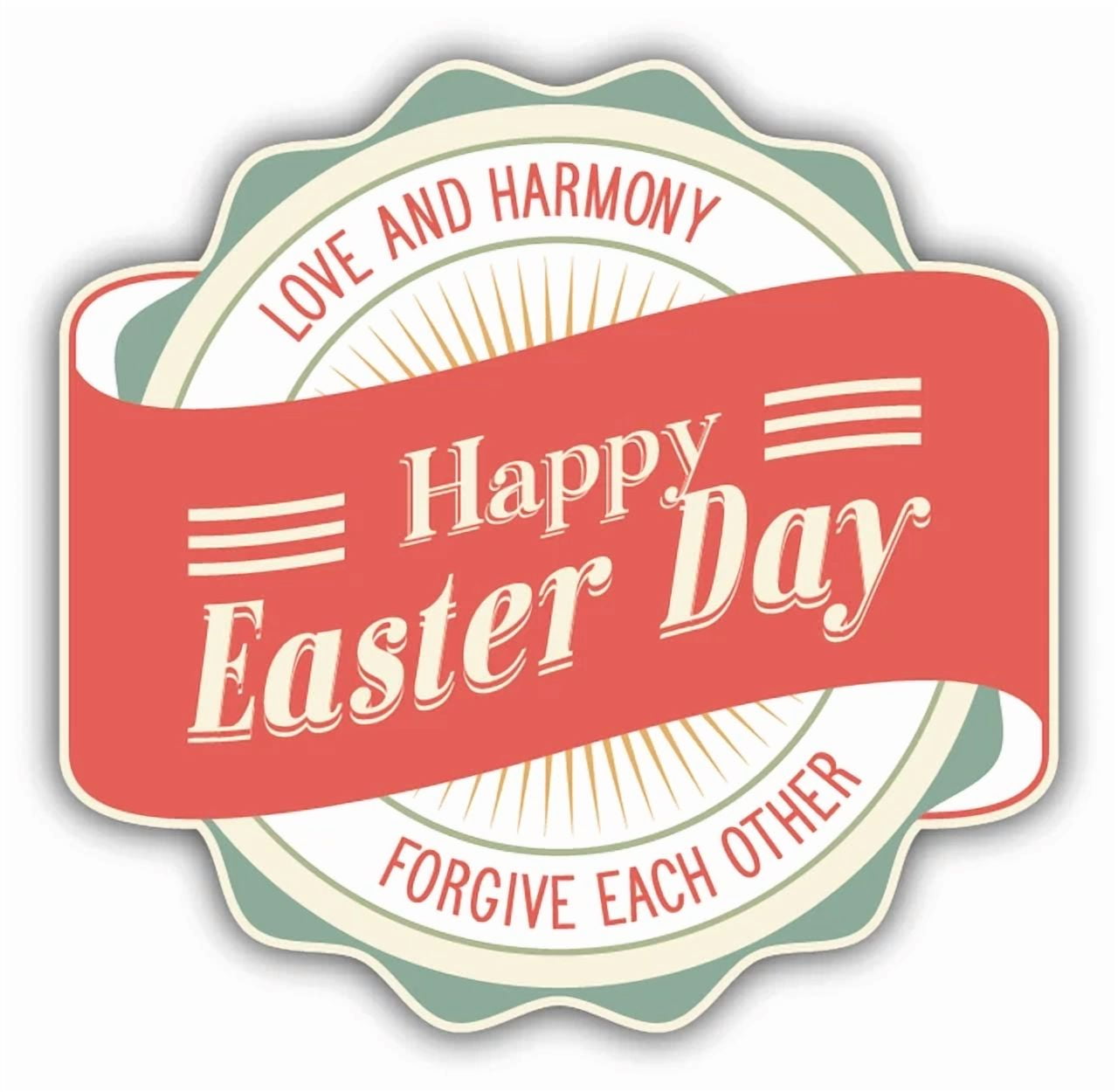 DOPASTICKER Happy Easter Day Badge Forgive Each Other Car Sticker Phone ...