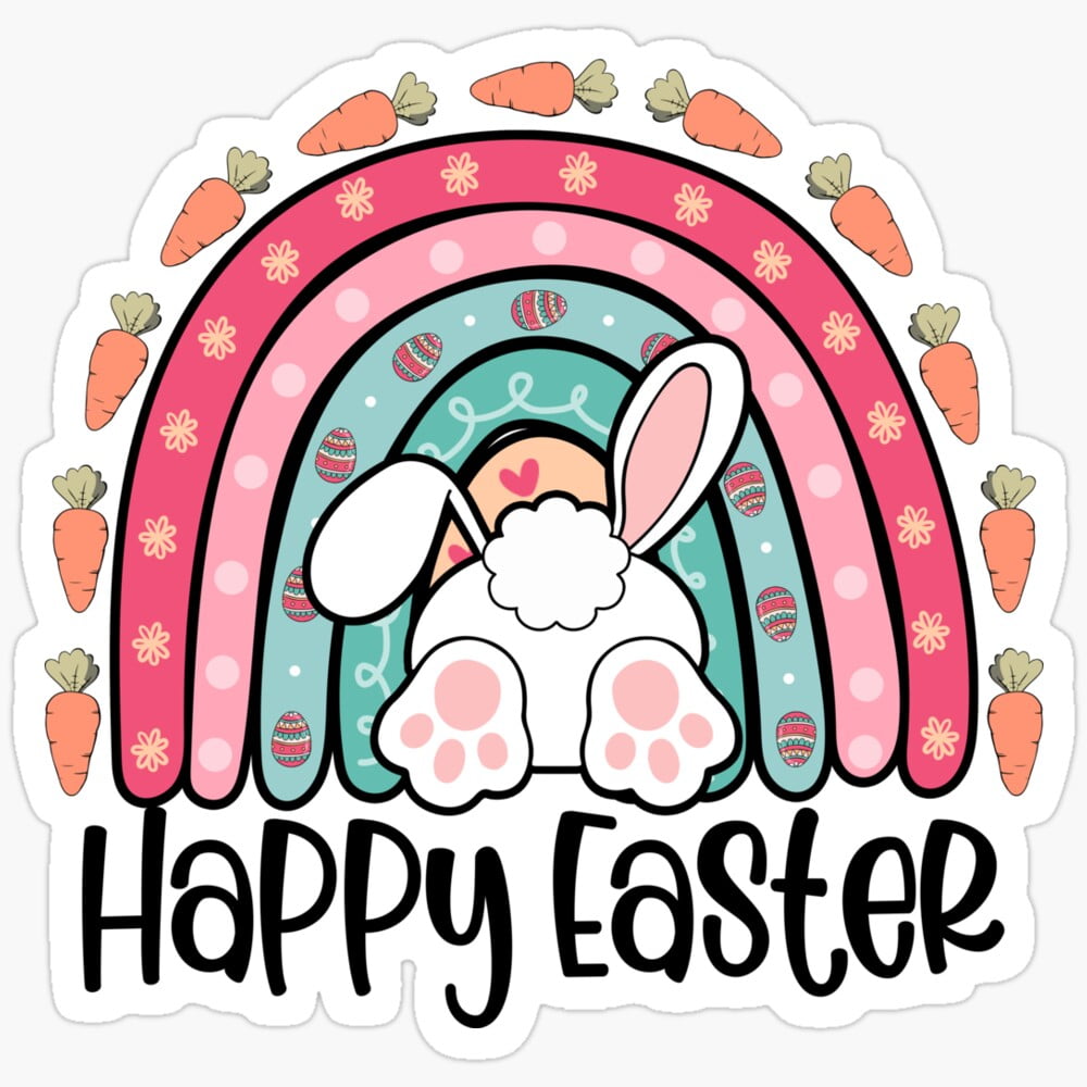 DOPASTICKER Happy Egg Day Bunny Rabbit Face Egg Day Day Women Girls ...