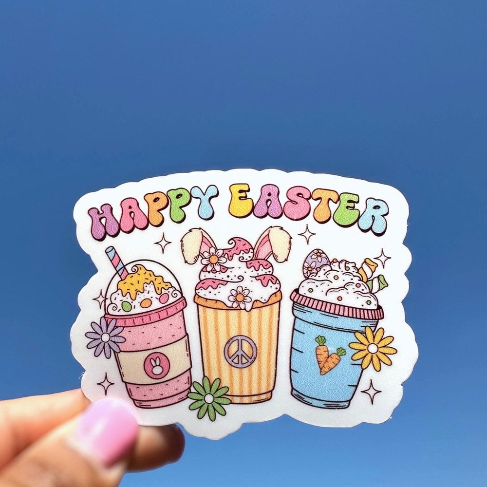 DOPASTICKER Happy Egg Day Bunny Spring Celebration Sticker Phone ...