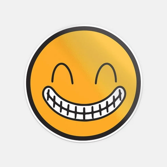 DOPASTICKER Happy Emoticon Sticker Decal Phone Decal Water Bottle ...