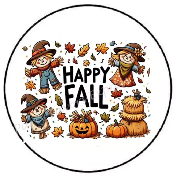 DOPASTICKER Happy Fall Scarecrow Autumn Decorative Laptop, Phone ...