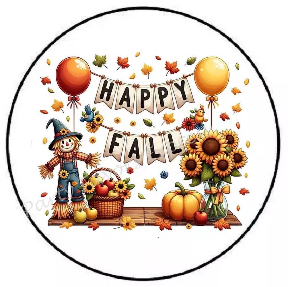 DOPASTICKER Happy Fall Scarecrow Autumn Stickers Favors Gift You ...