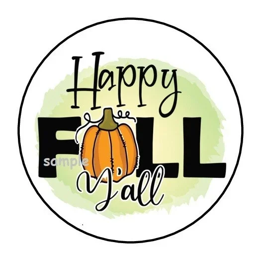 DOPASTICKER Happy Fall Y'All Stickers Autumn Pumpkin Phone Decal Water ...