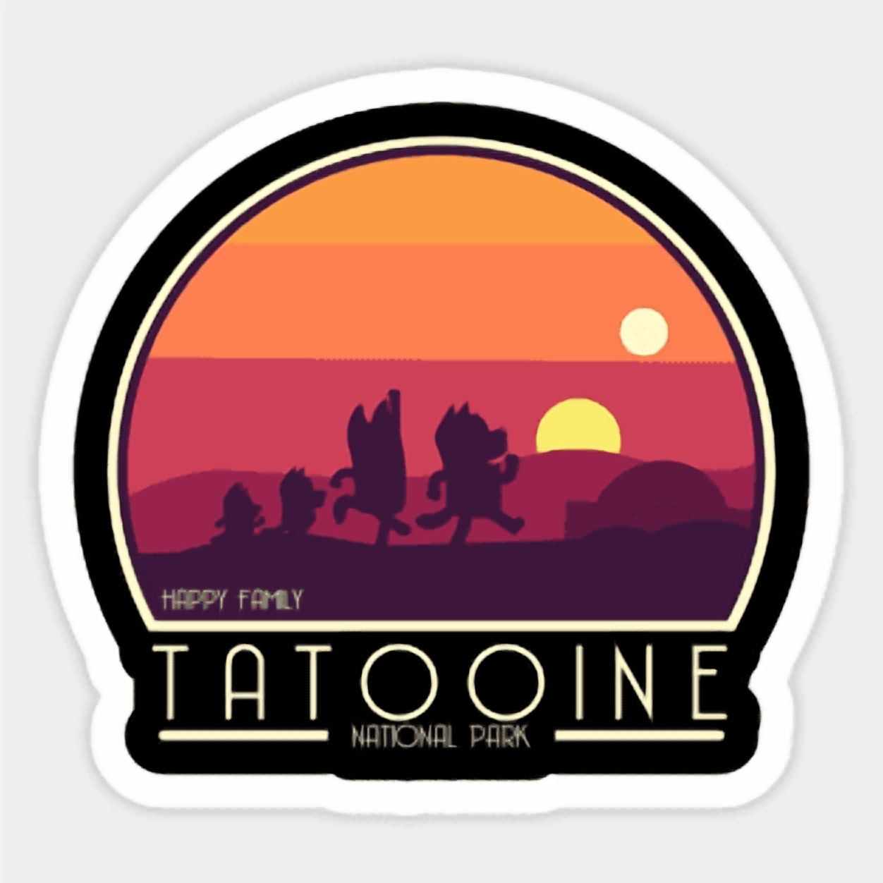 DOPASTICKER Happy Family Bluey For Kids, Bluey Favors, Decorative ...