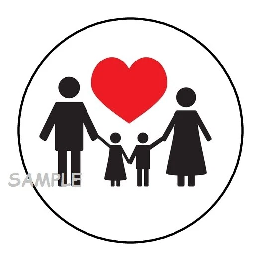 DOPASTICKER Happy Family Love Heart Stickers Gifts Phone Decal Water ...
