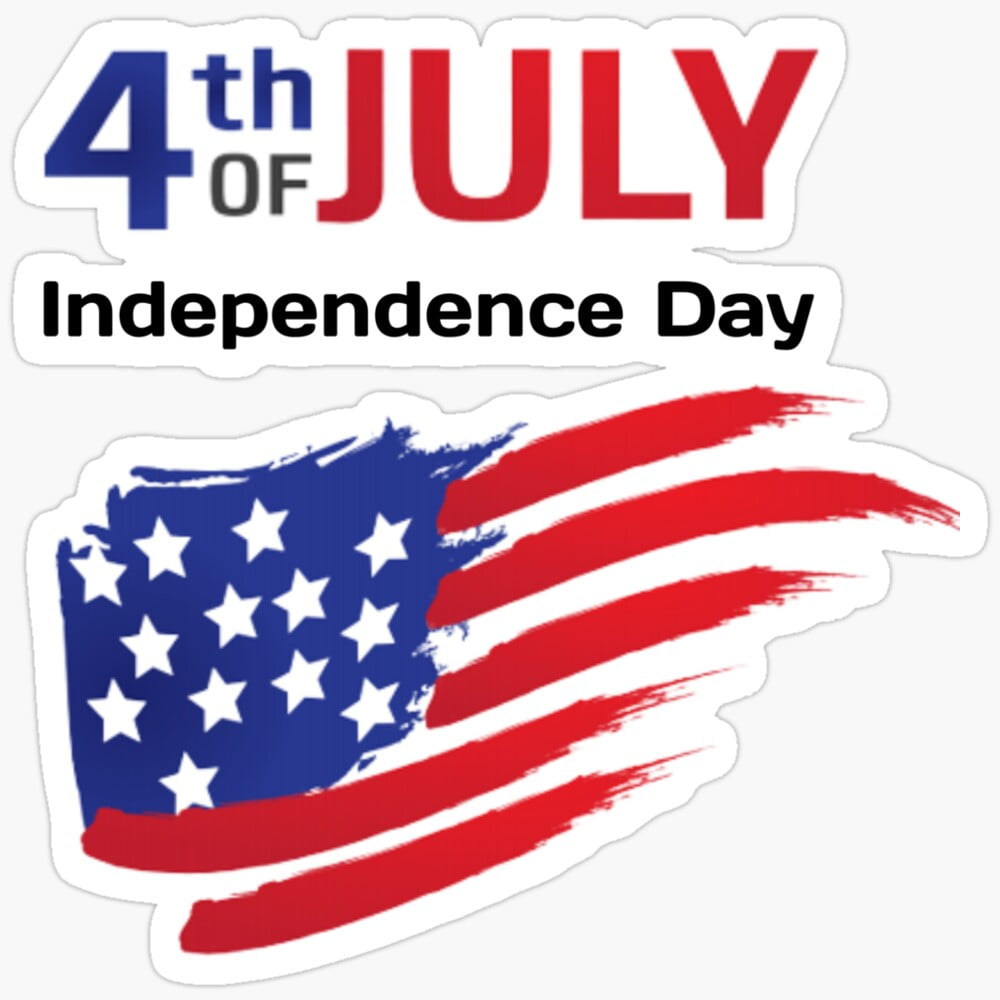 DOPASTICKER Happy Flag Day Murica Sticker Fourth Of July Sticker ...