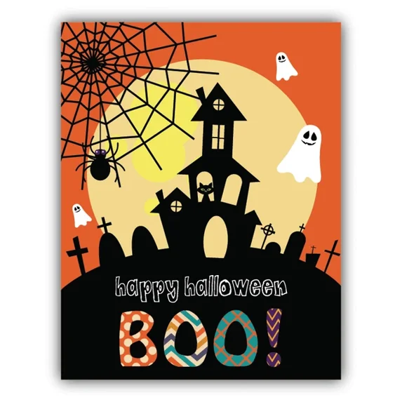 DOPASTICKER Happy Hal.Low.Een Boo Ghost Graveyard Car Sticker Phone ...
