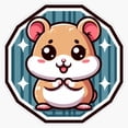 DOPASTICKER Happy Hammy Starry Hamster Illustration Drawing Sticker ...