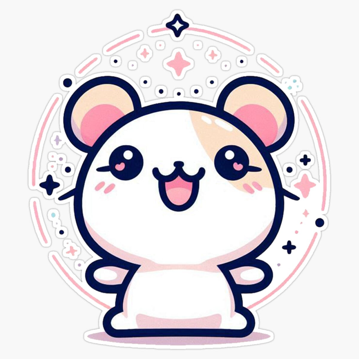 DOPASTICKER Happy Hamster Sticker, Phone Sticker Car Stickers, Birthday ...
