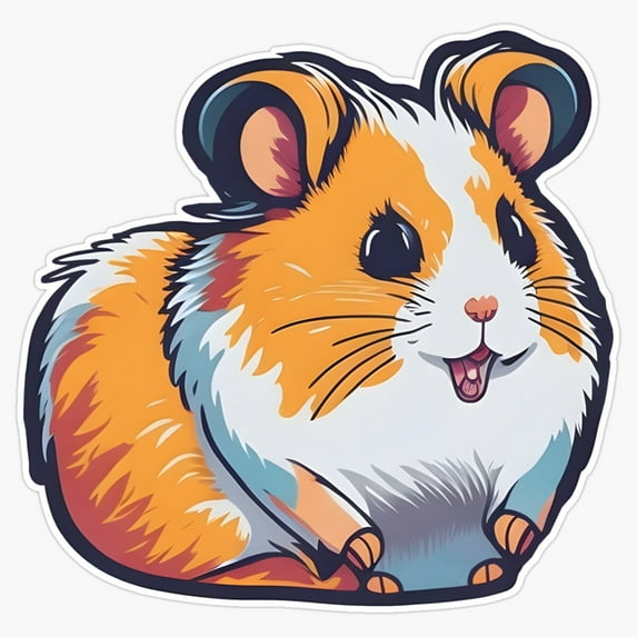 DOPASTICKER Happy Hamster Sticker, Phone Sticker Water Bottle Sticker ...