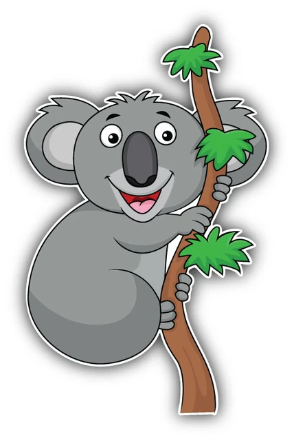 DOPASTICKER Happy Koala Sticker Decal Phone Decal Water Bottle Stickers ...
