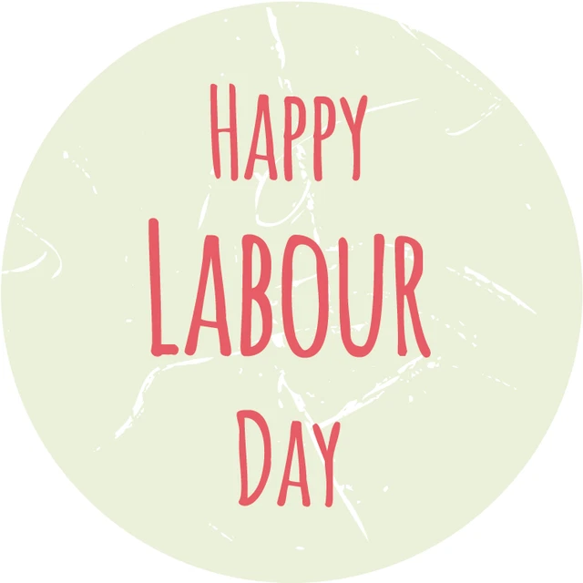 DOPASTICKER Happy Labor Day Grunge Rond Car Sticker Phone Water Bottle ...