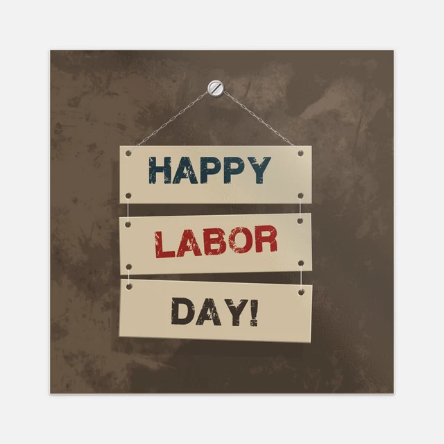 DOPASTICKER Happy Labor Day Grunge Sticker Decal Phone Decal Water ...