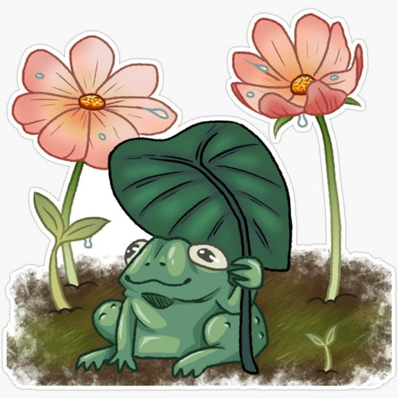 DOPASTICKER Happy Little Frog Sticker Decorative Laptop, Phone Stickers ...