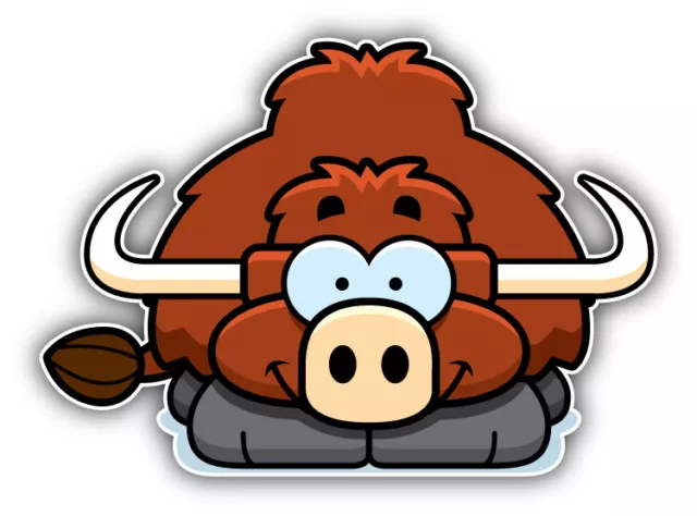 DOPASTICKER Happy Little Yak Sticker Decal Phone Decal Water Bottle ...
