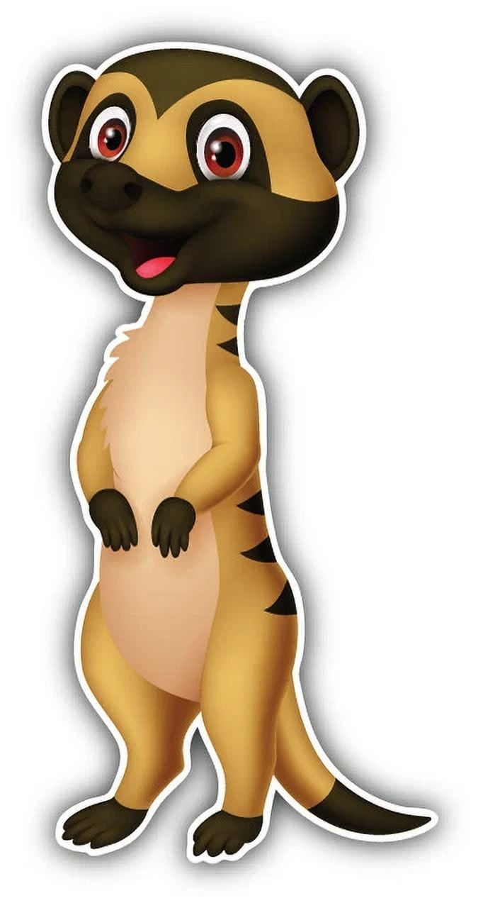 DOPASTICKER Happy Meerkat Cartoon Car Sticker Phone Water Bottle ...
