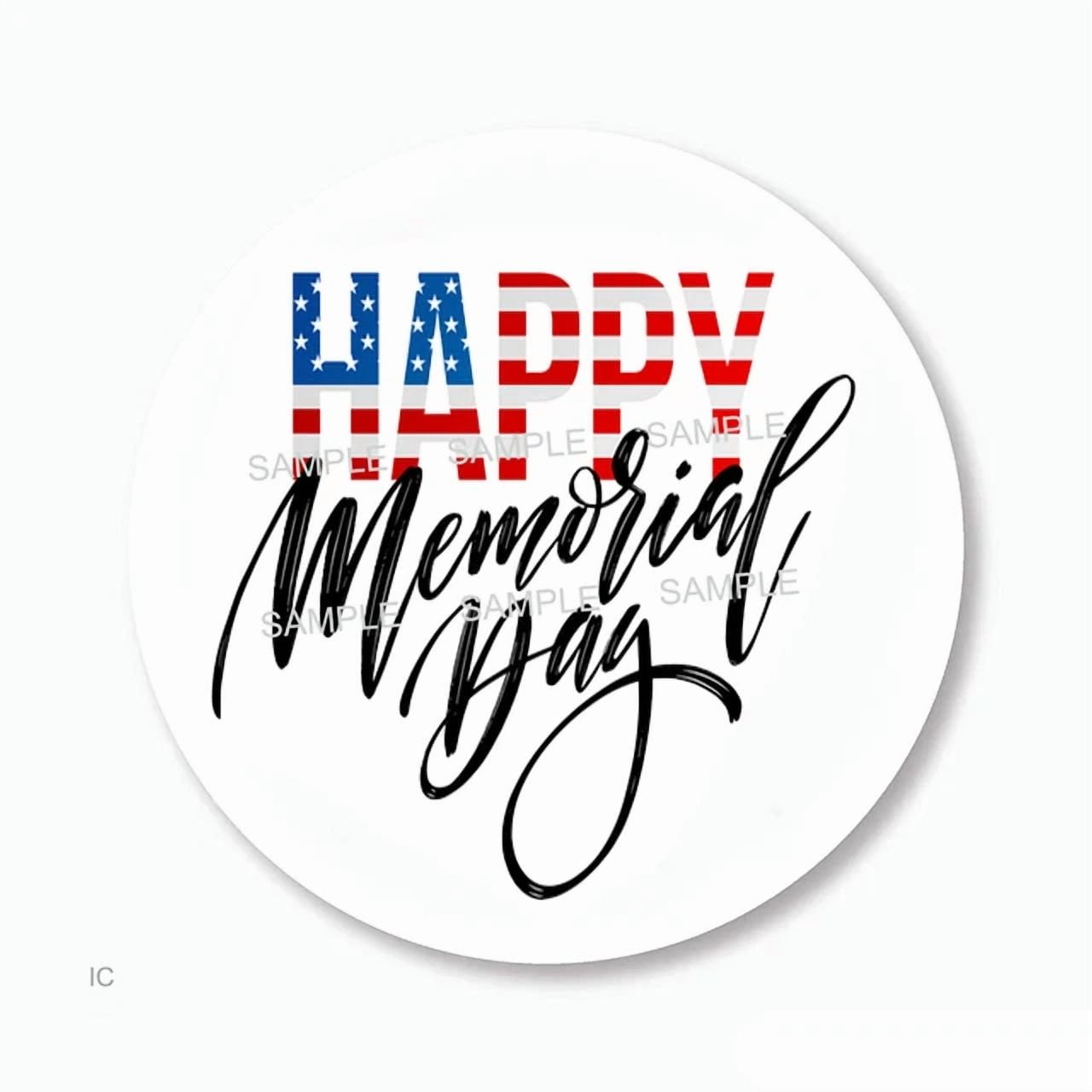 DOPASTICKER Happy Memorial Day Scrapbook Stickers Usa Flag Phone Decal ...