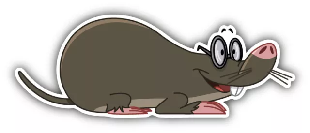 DOPASTICKER Happy Mole Cartoon Sticker Decal Phone Decal Water Bottle ...